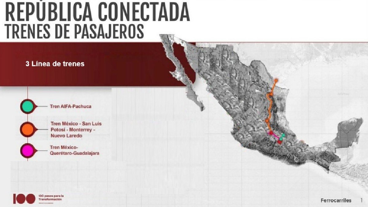 Presentan nueva ruta del tren México-San Luis Potosí-Monterrey-Nuevo ...
